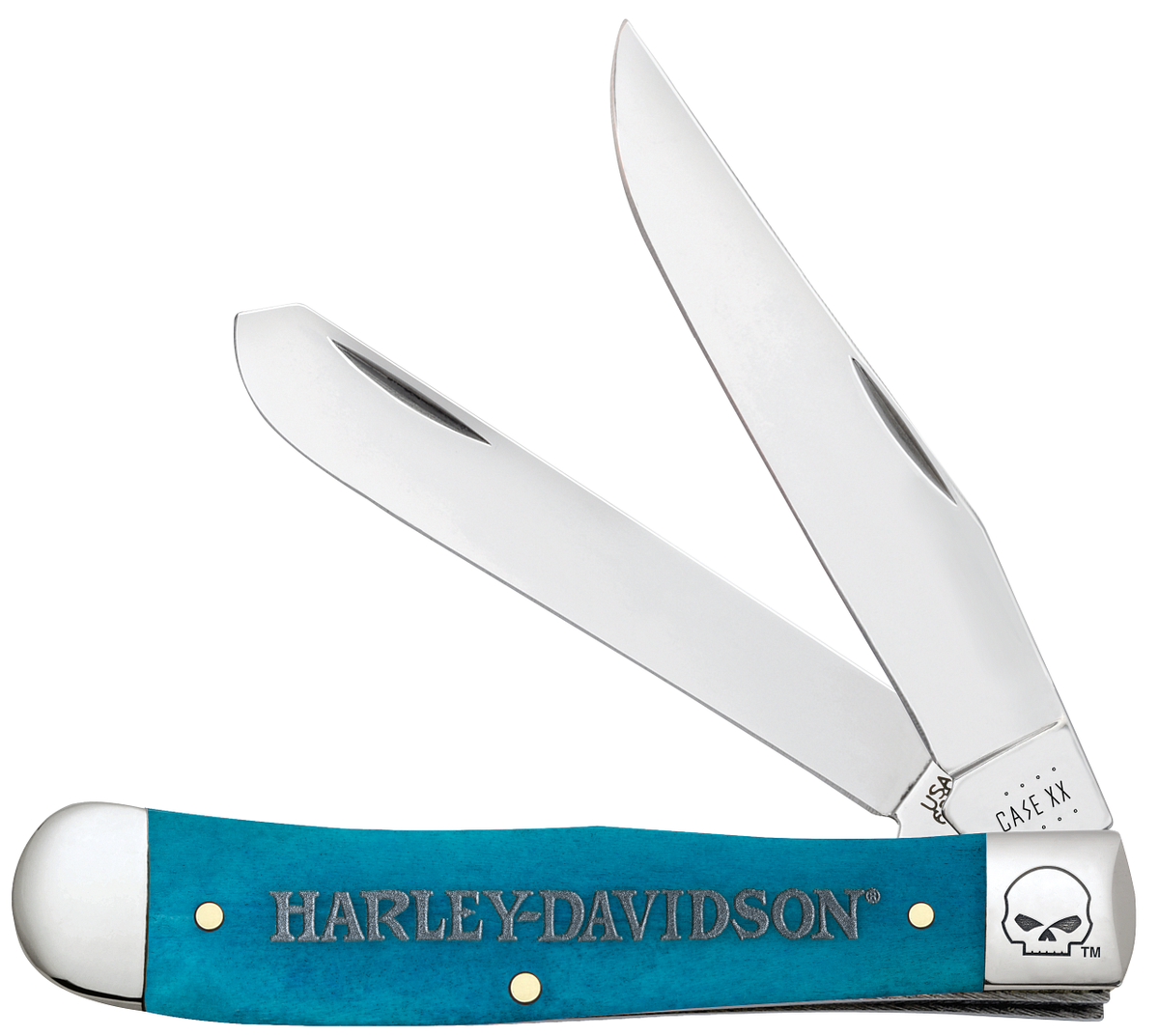 Case XX™ Harley-Davidson Caribbean Blue 52228 Stainless Trapper Knife ...